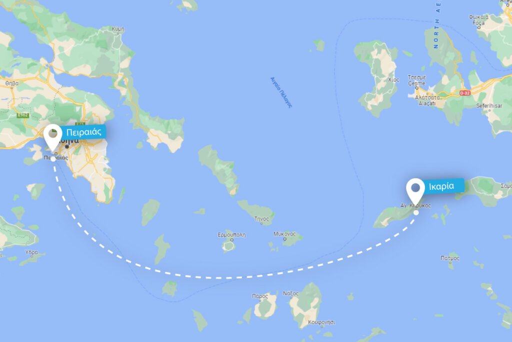 Πειραιάς -> Ικαρία Ακτοπλοϊκά & Δρομολόγια (2026) - Simferry
