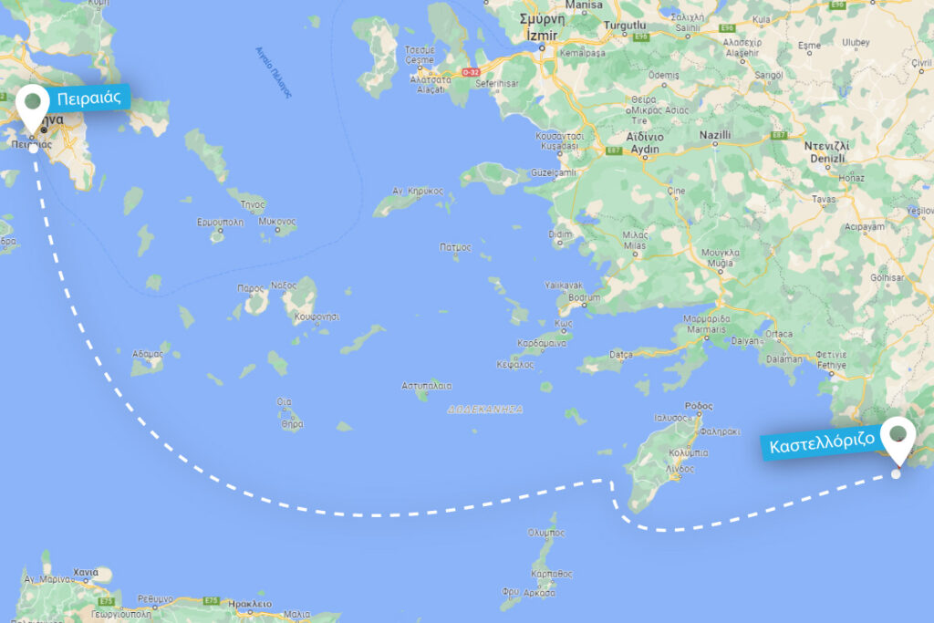 Πειραιάς -> Καστελλόριζο Ακτοπλοϊκά & Δρομολόγια (2025) - Simferry