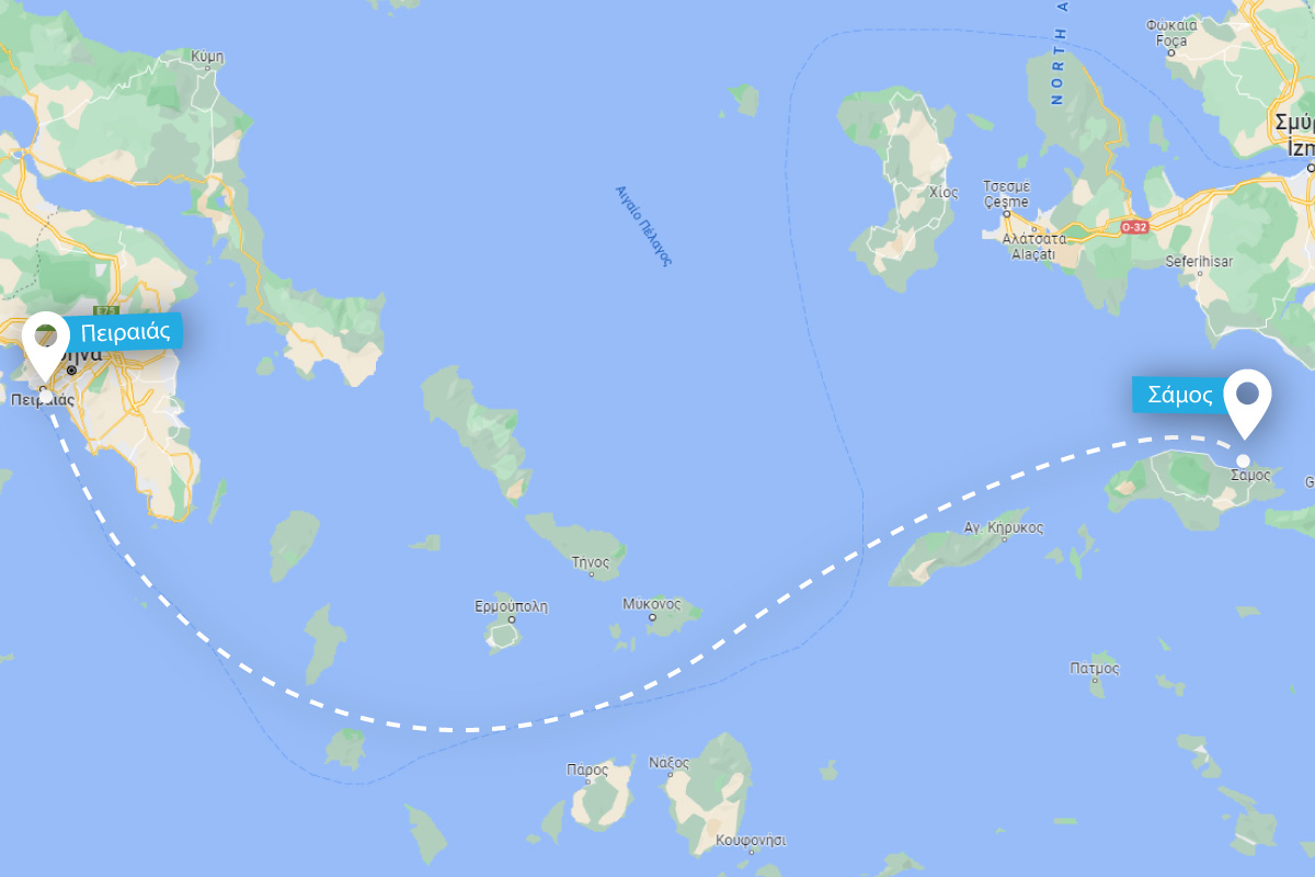 Πειραιάς -> Σάμος Ακτοπλοϊκά & Δρομολόγια (2026) - Simferry