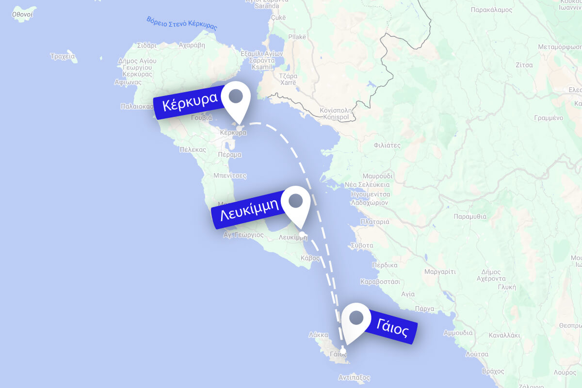 Κέρκυρα -> Παξοί Ακτοπλοϊκά & Δρομολόγια (2026) - Simferry